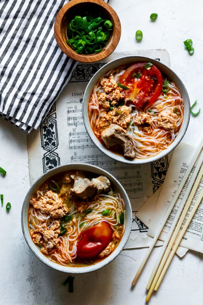 My Mom's Bun Rieu (Vietnamese Crab Noodle Soup) - Cooking Therapy