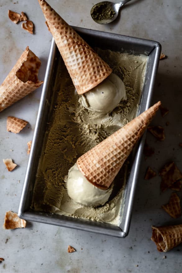 Hojicha Ice Cream - Cooking Therapy