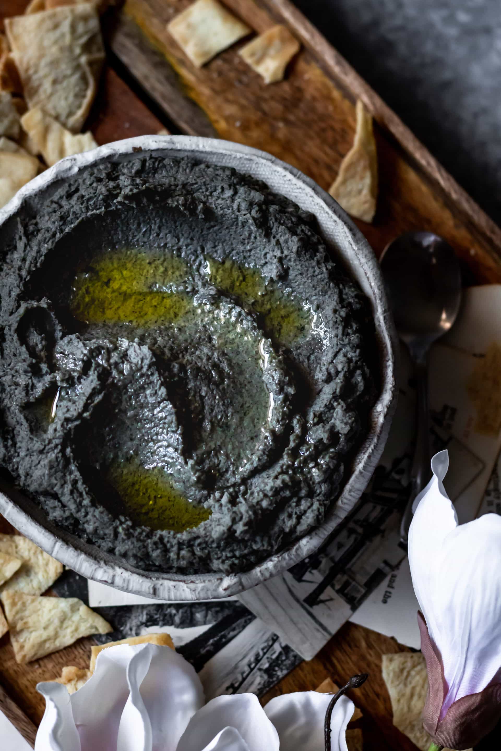 Black Sesame Tahini + Black Sesame Hummus - Cooking Therapy
