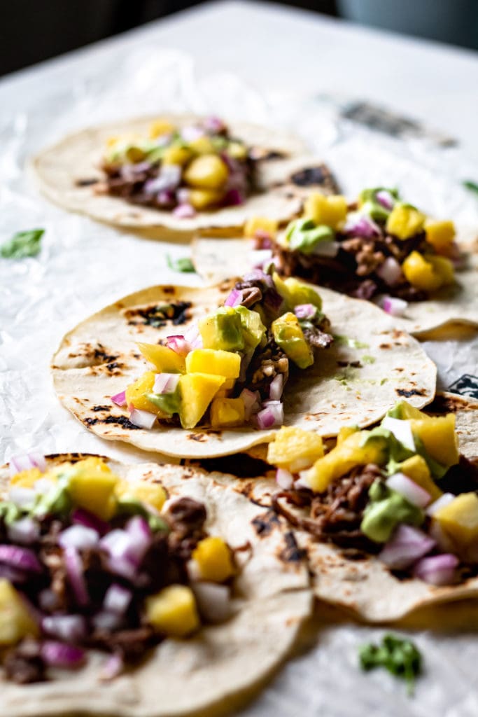 Beef Short Rib Tacos with Avocado Crema - Cooking Therapy