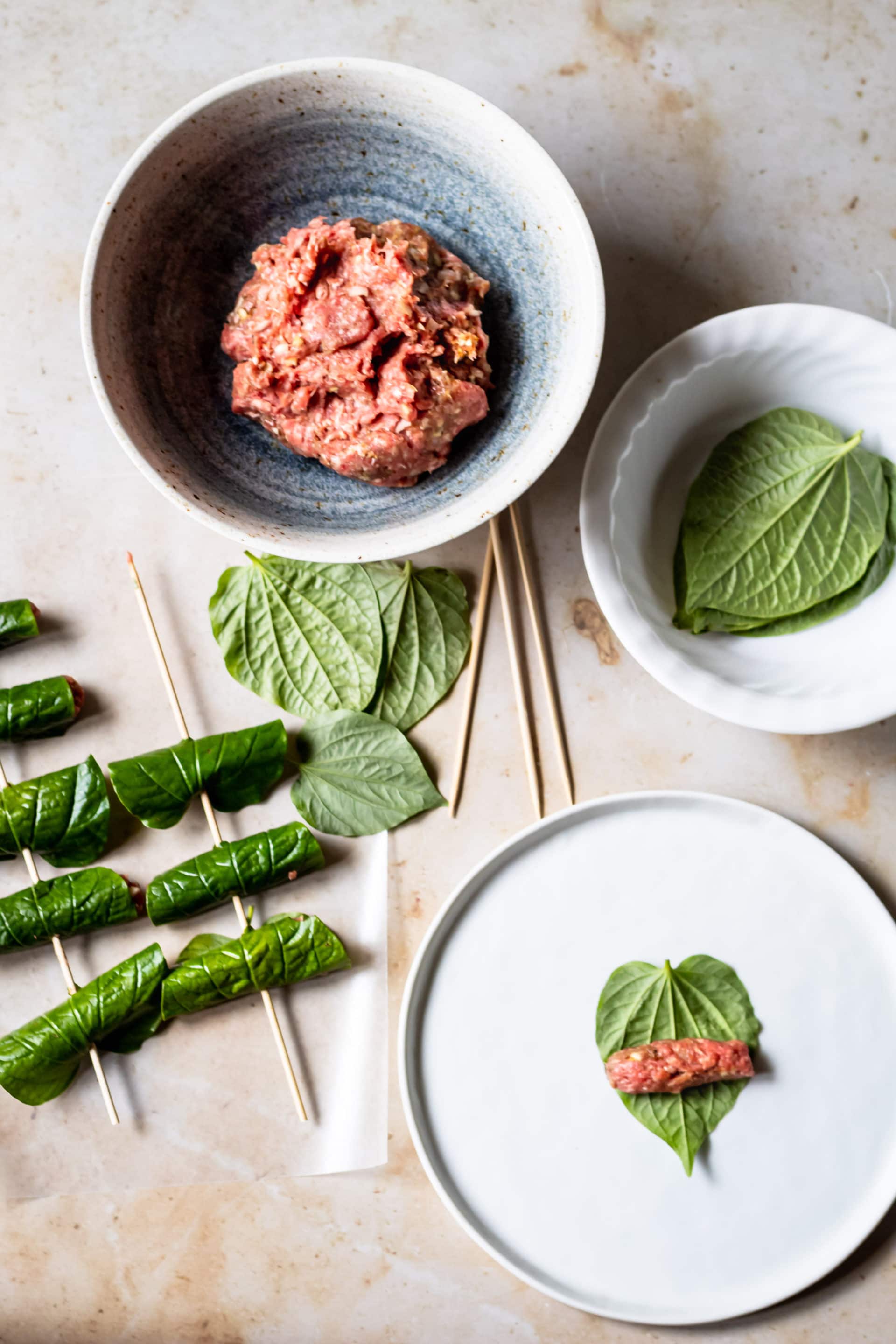 Bo La Lot (Beef Wrapped in Betel Leaf) - Cooking Therapy