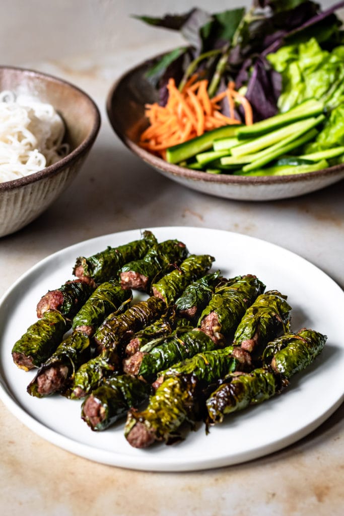 Bo La Lot (Beef Wrapped in Betel Leaf) - Cooking Therapy