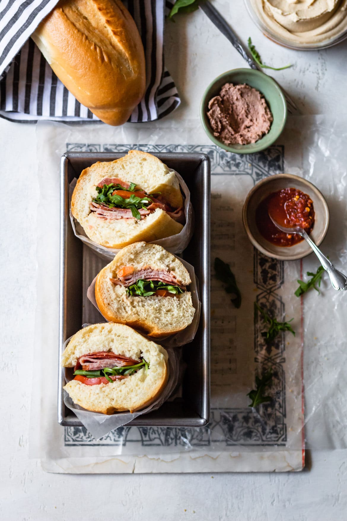 Ham and Salami Vietnamese Sandwich - Cooking Therapy