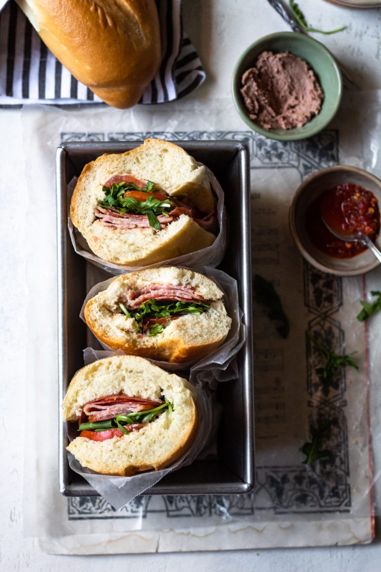 Ham and Salami Vietnamese Sandwich - Cooking Therapy