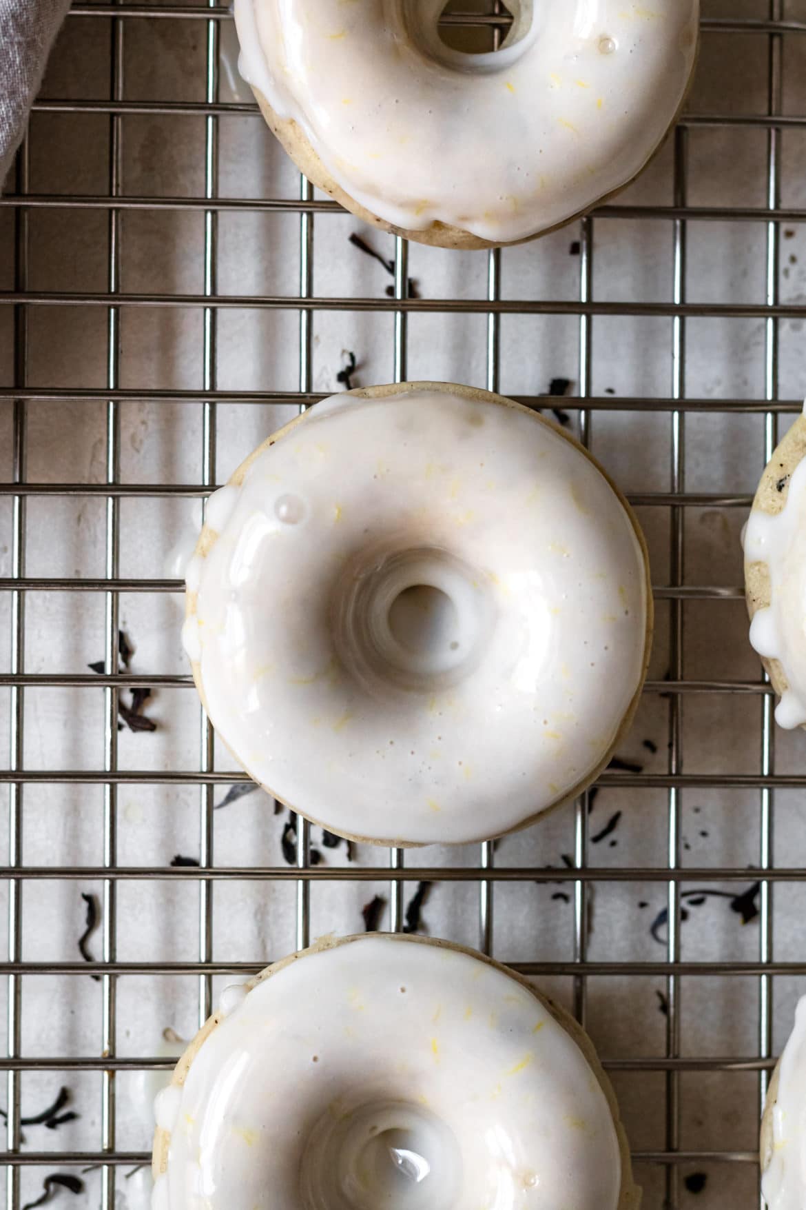 Earl Grey Mochi Donuts with a Lemon Glaze - Cooking Therapy