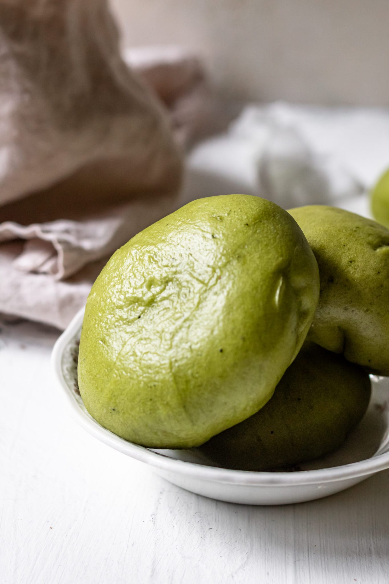 Matcha Red Bean Buns - Cooking Therapy