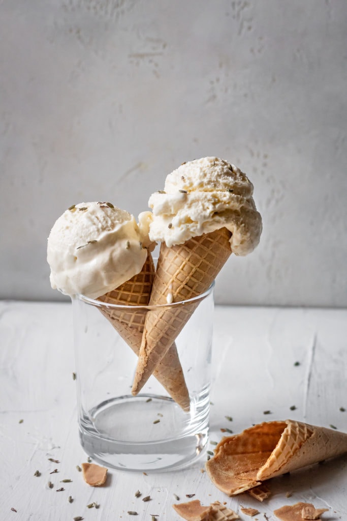 Homemade Lavender Ice Cream - Cooking Therapy