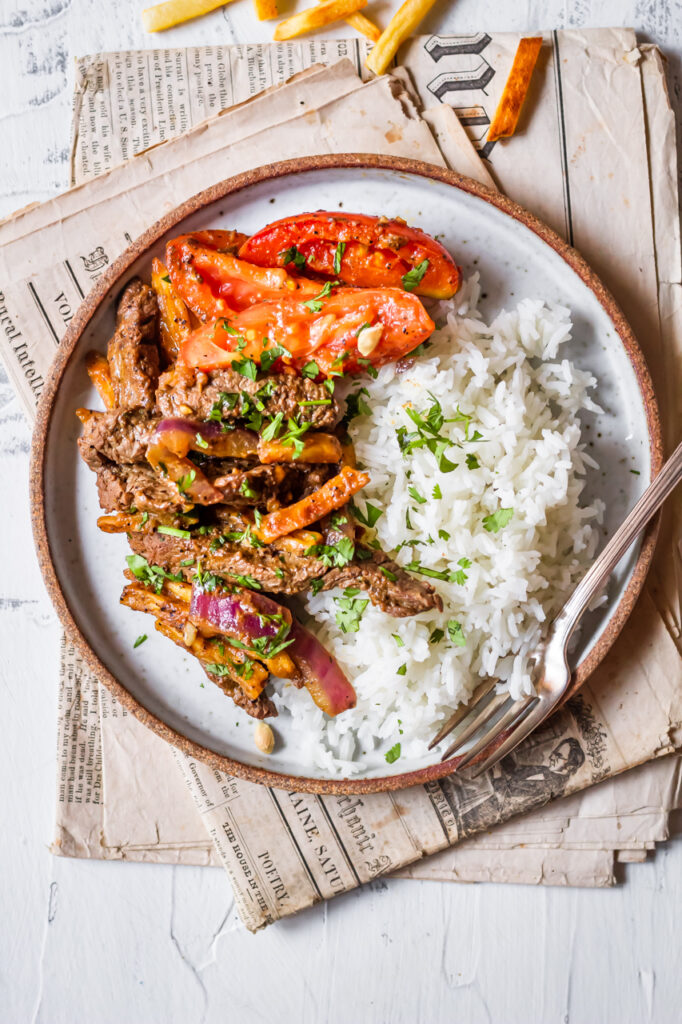 Lomo Saltado (Peruvian Beef Stir Fry) - Cooking Therapy
