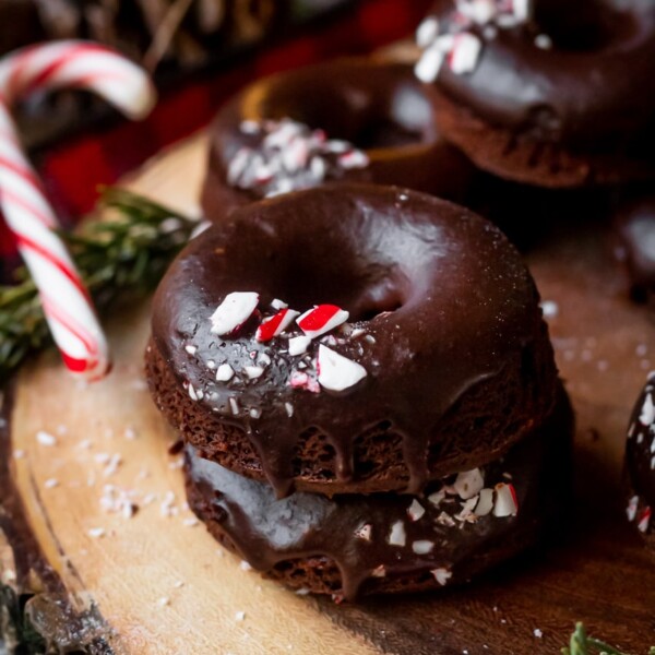 Baked Chocolate Peppermint Mochi Donuts - Cooking Therapy