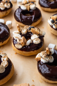 Baked S'mores Mochi Donuts - Cooking Therapy