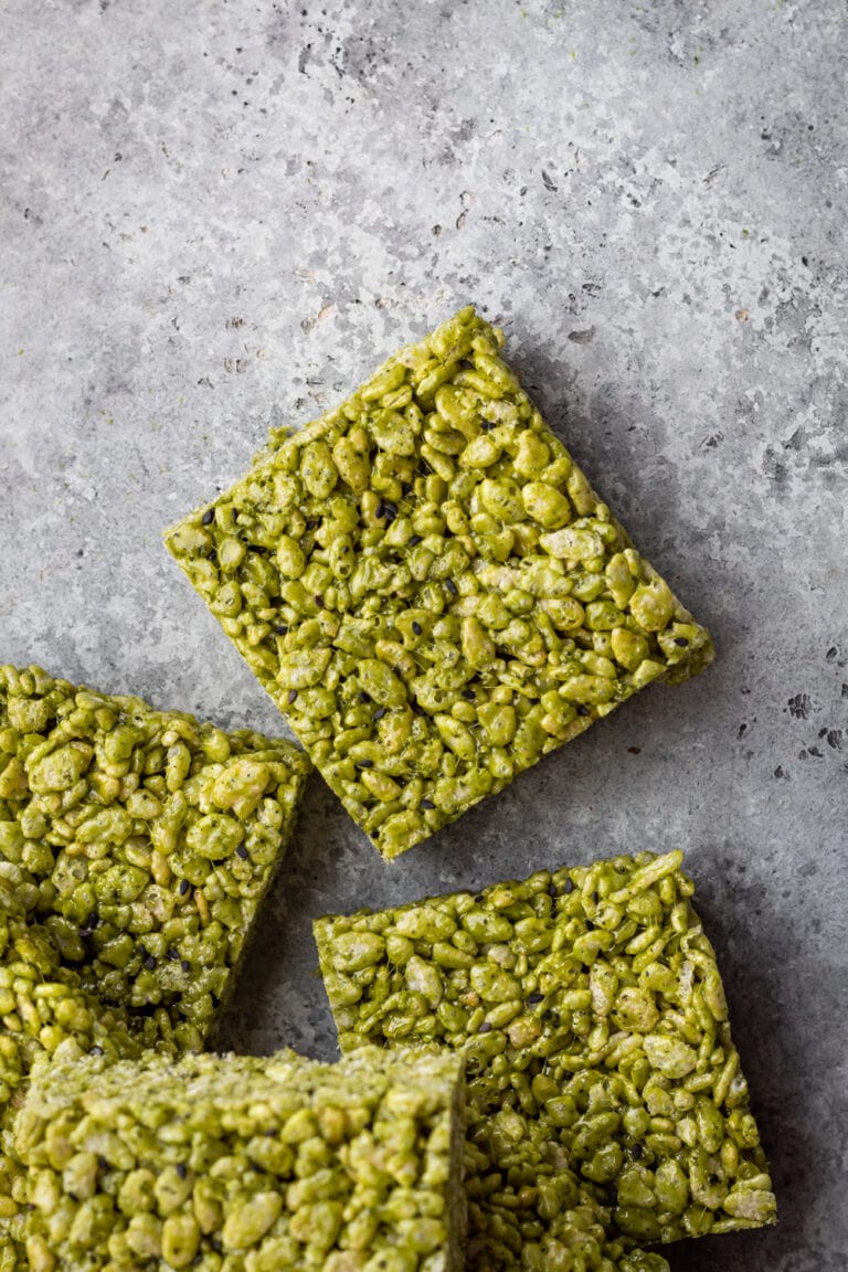 Matcha Rice Krispie Treats - Cooking Therapy