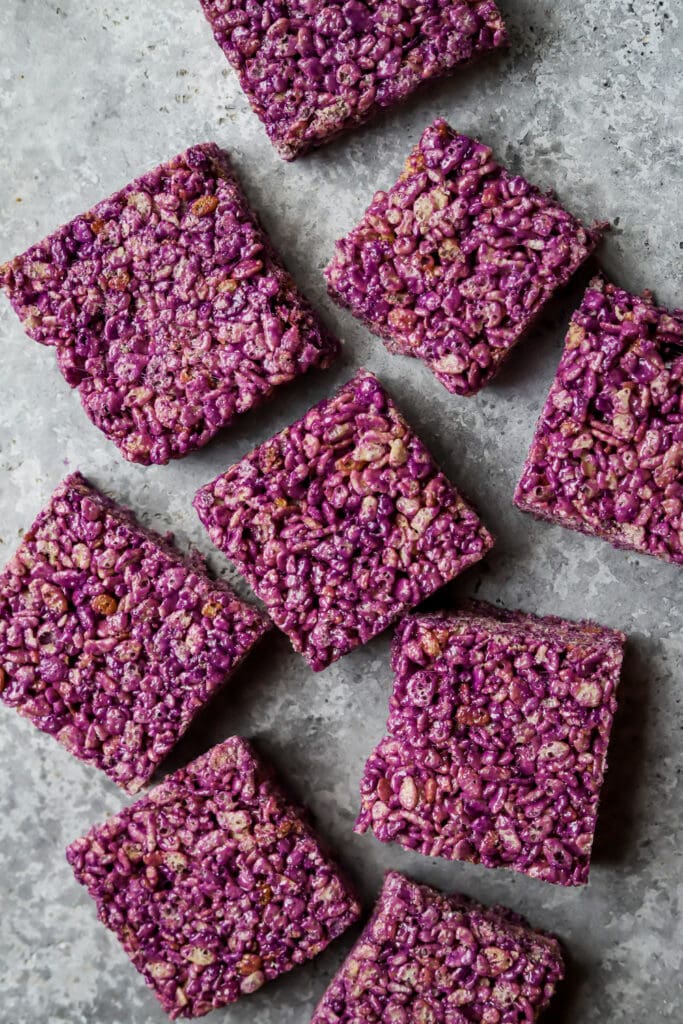 Ube Rice Krispie Treats - Cooking Therapy