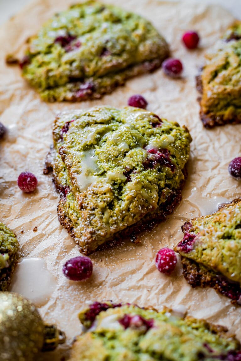 Matcha Cranberry Scones - Cooking Therapy