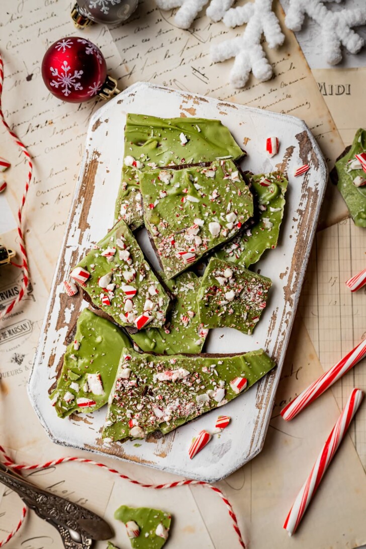 Matcha Peppermint Bark - Cooking Therapy