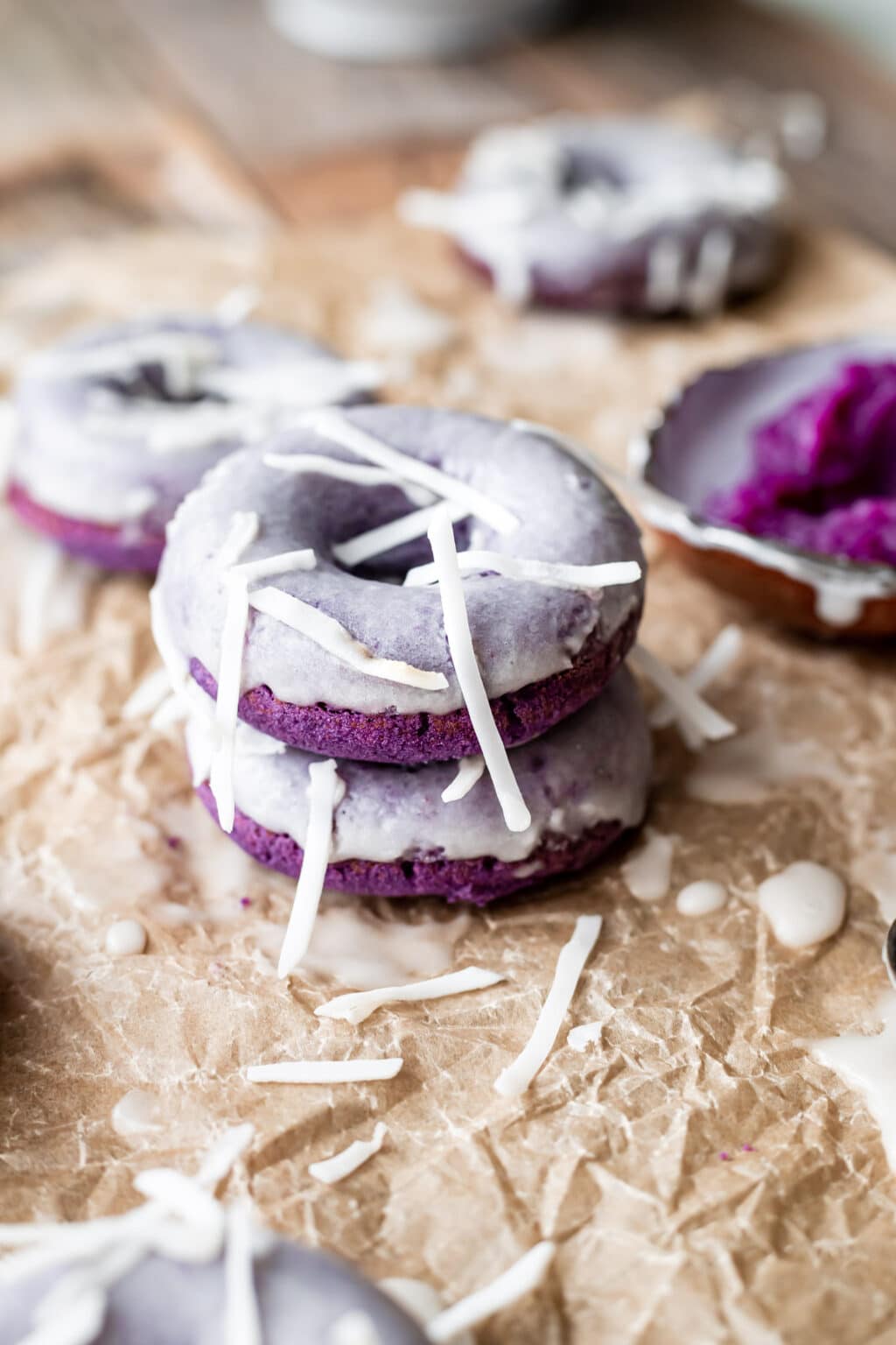 Baked Ube Mochi Donuts - Cooking Therapy