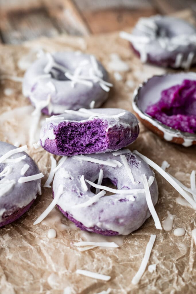 Baked Ube Mochi Donuts - Cooking Therapy