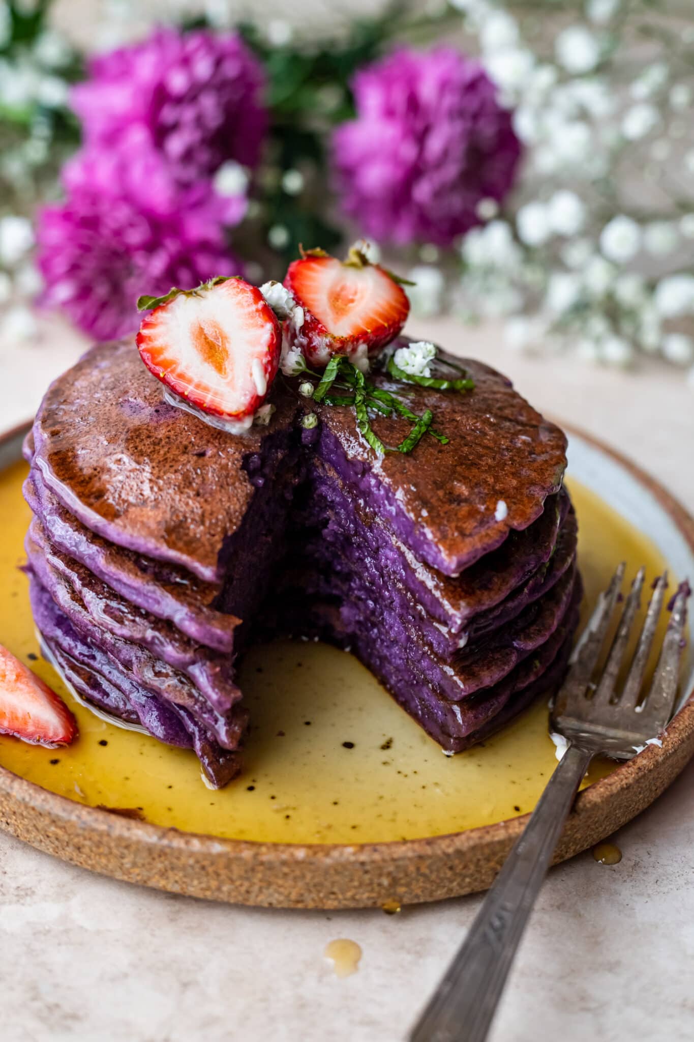 Ube Mochi Pancakes - Cooking Therapy