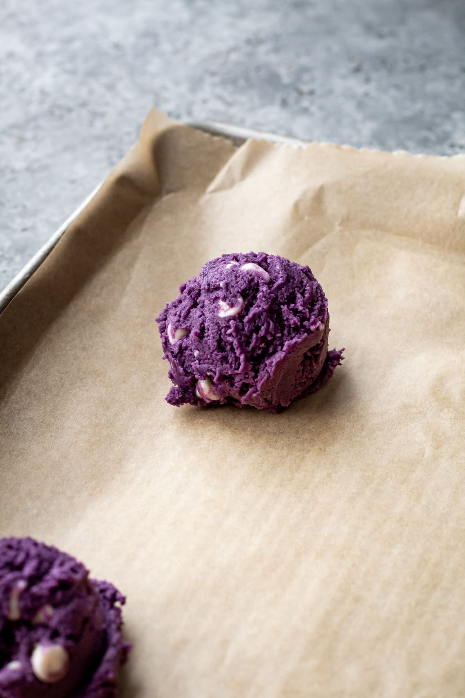 Brown Butter White Chocolate Ube Cookies - Cooking Therapy