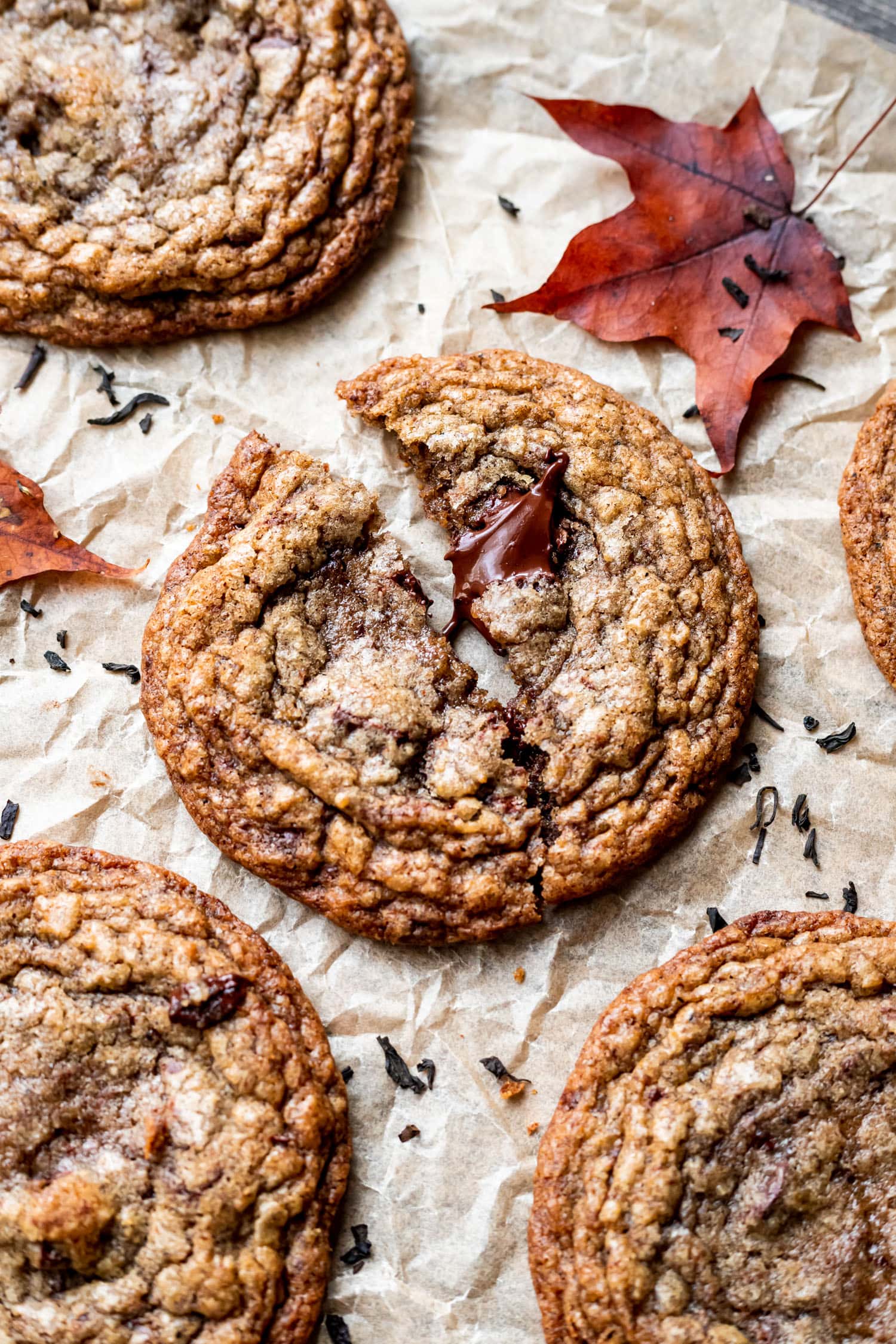 Gooey Chai Spiced Chocolate Chip Cookies - Cooking Therapy