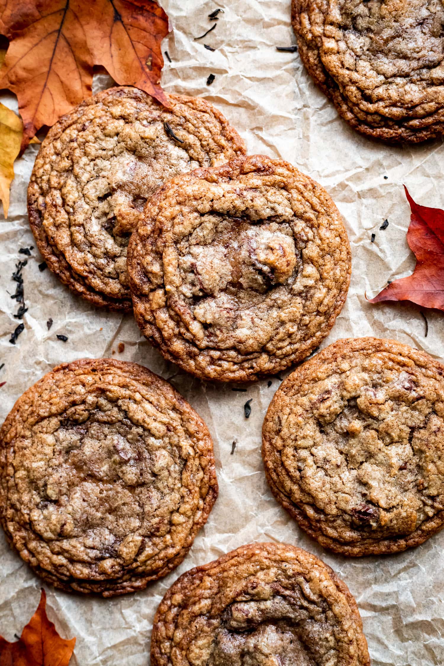 Gooey Chai Spiced Chocolate Chip Cookies - Cooking Therapy