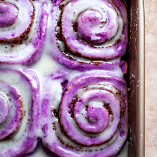 Fluffy and Moist Ube Cinnamon Rolls - Cooking Therapy
