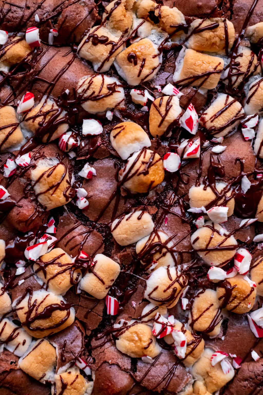 Peppermint Hot Chocolate Mochi Brownies - Cooking Therapy