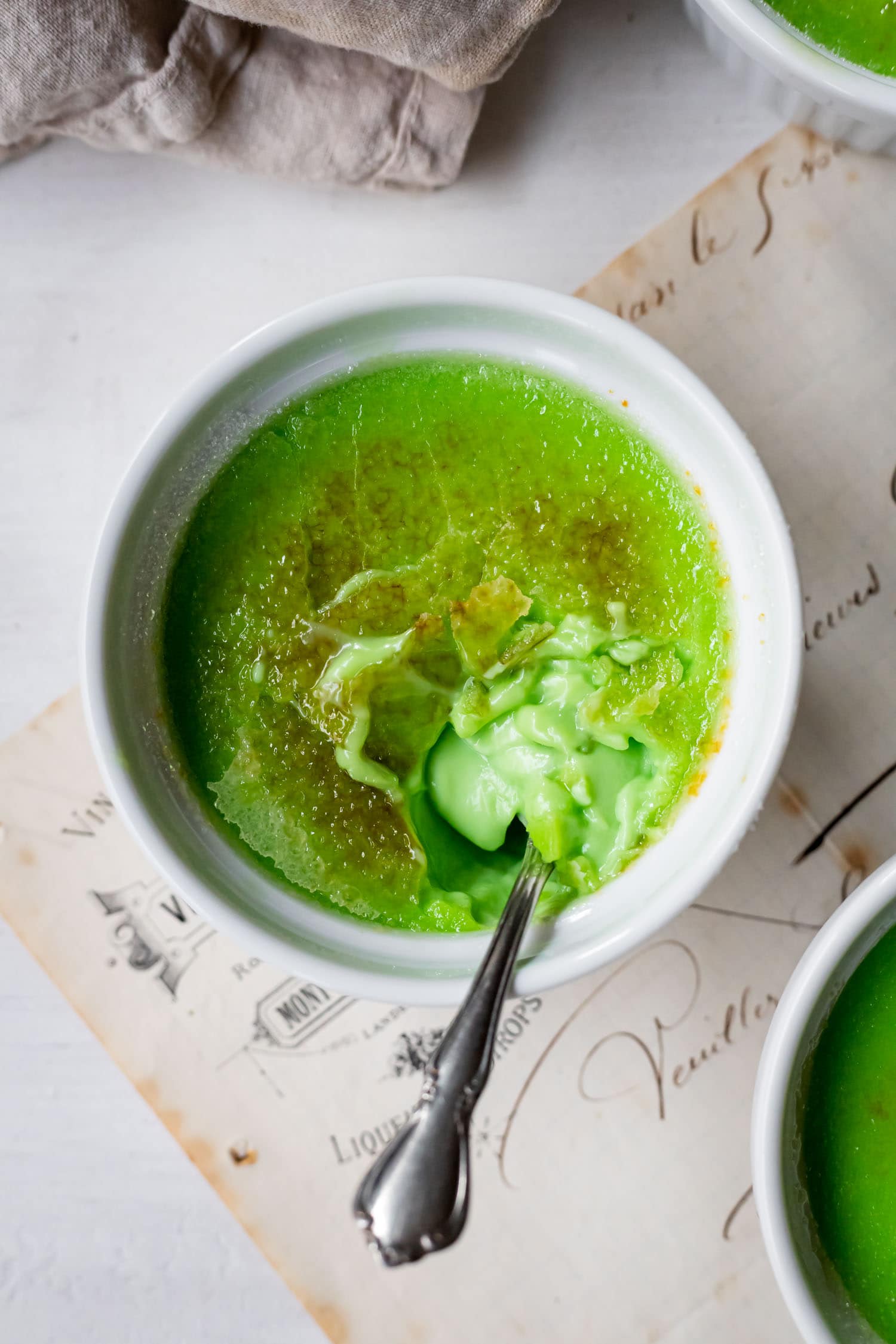 Pandan Creme Brulee - Cooking Therapy