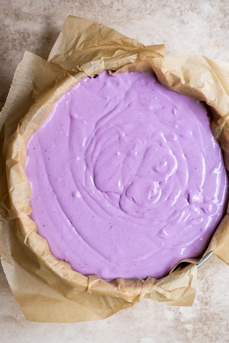 Ube Basque Cheesecake (with natural ube flavor) - Cooking Therapy