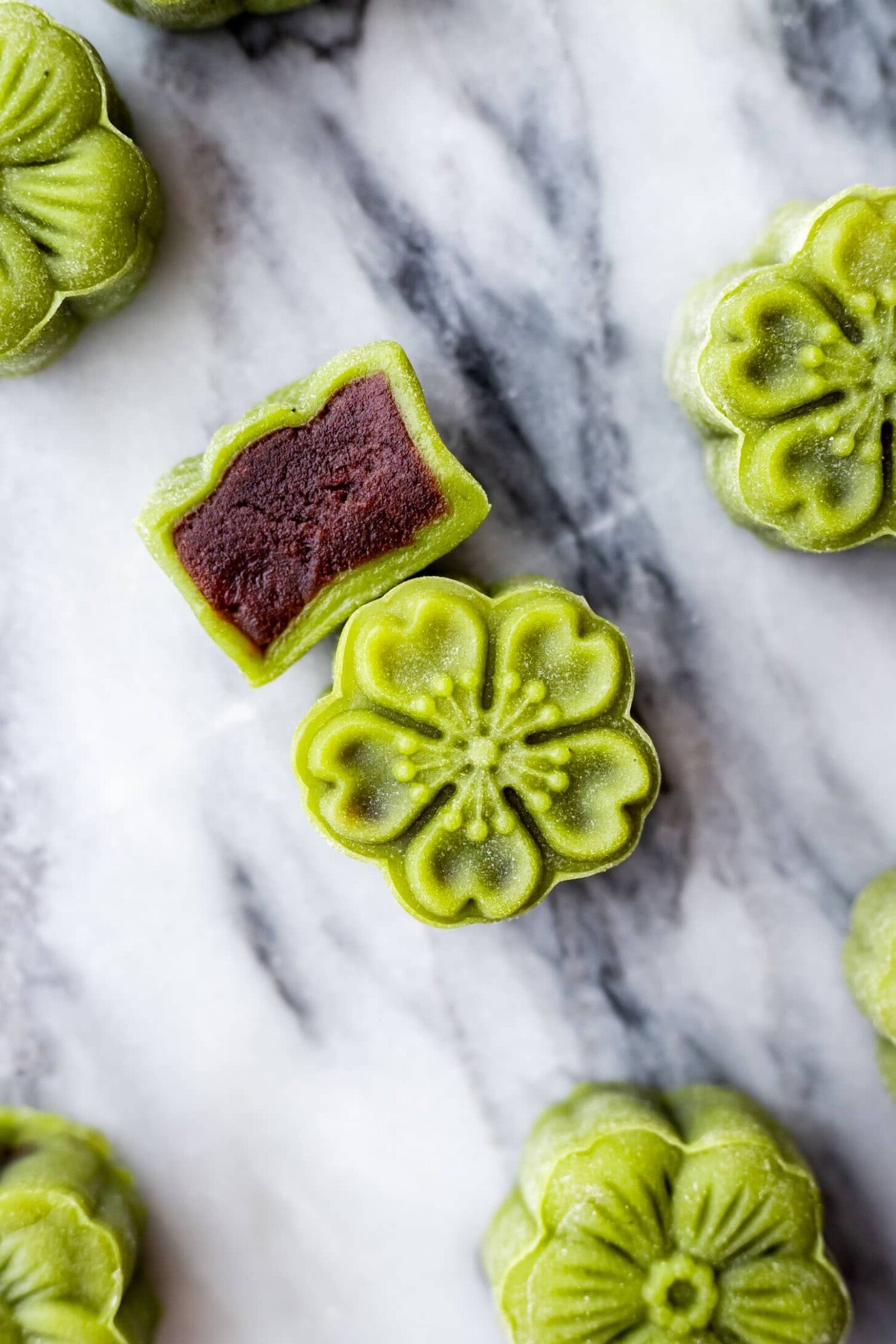 Matcha Snow Skin Mooncakes - Cooking Therapy
