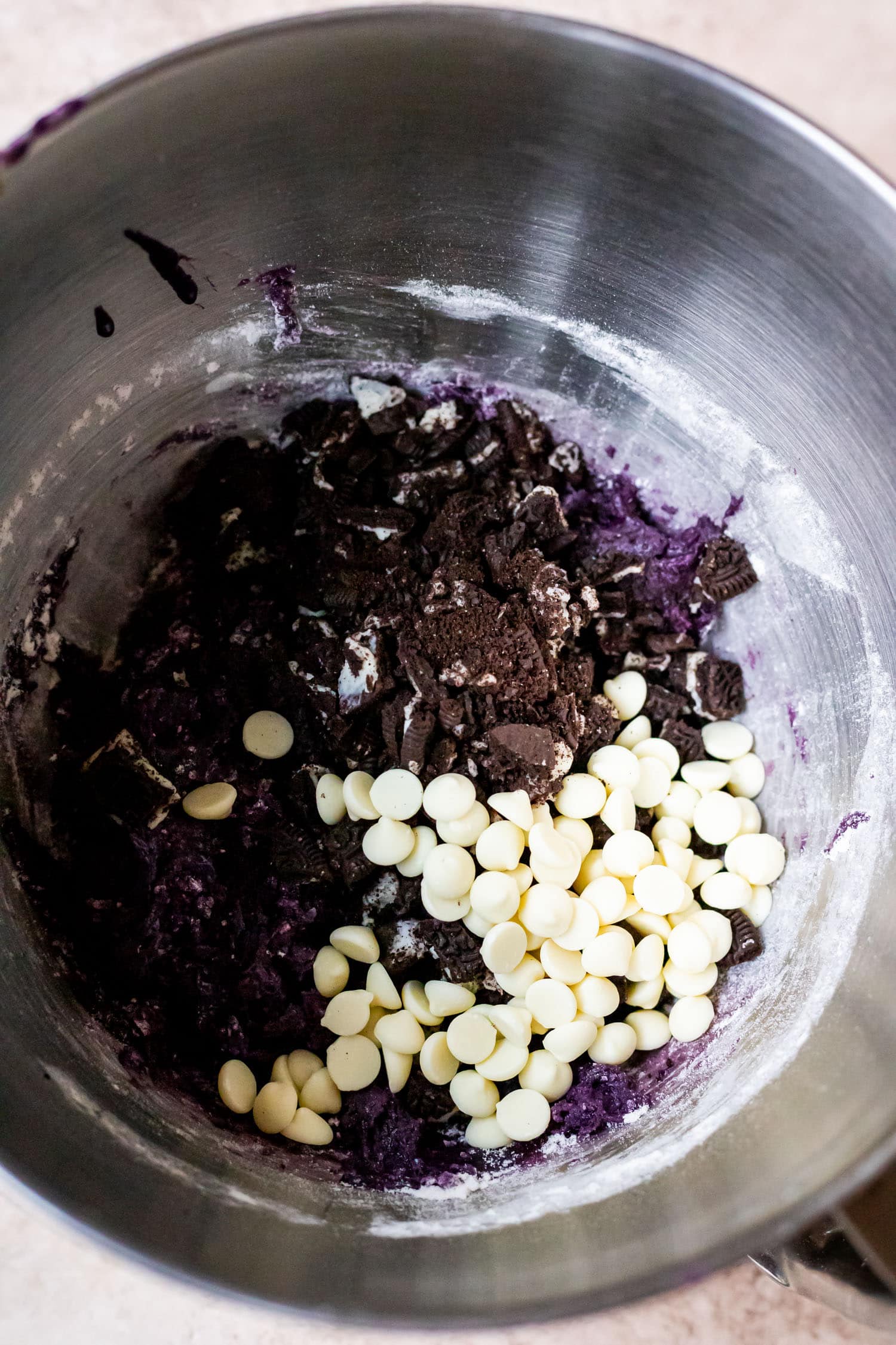 Ube Cookies and Cream Cookies - Cooking Therapy