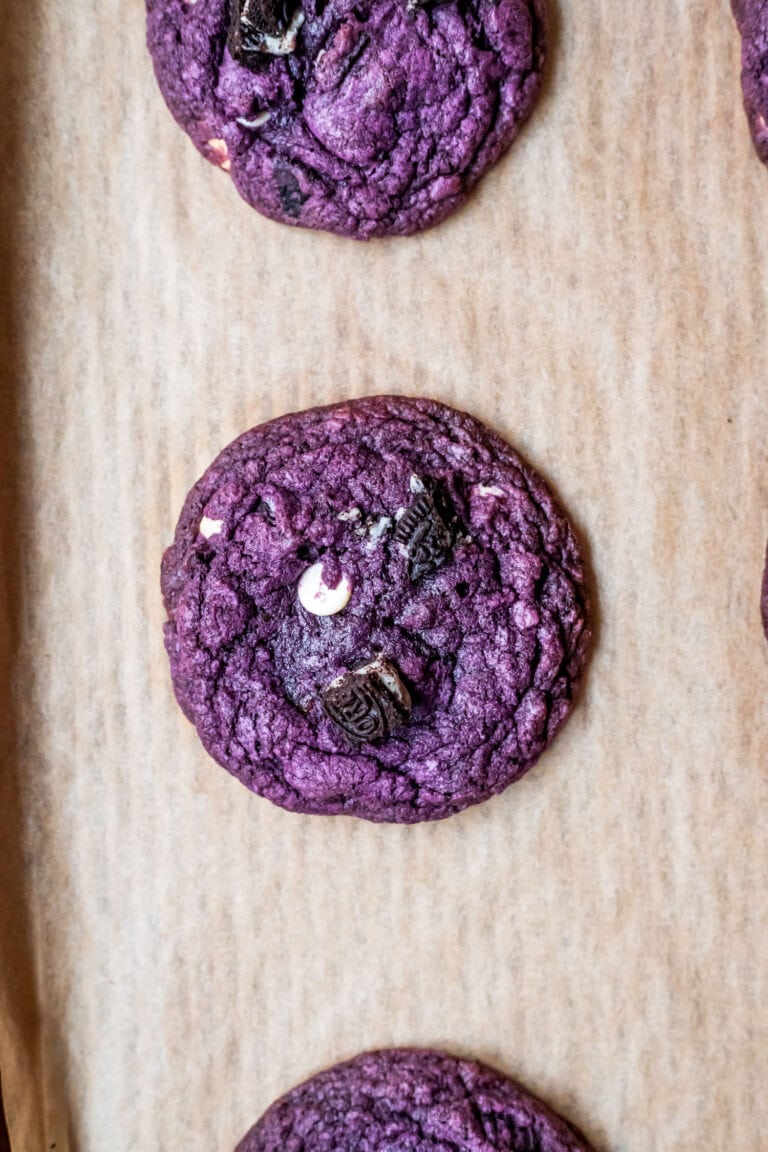Ube Cookies and Cream Cookies - Cooking Therapy