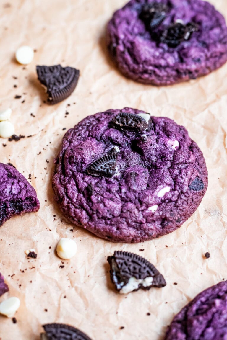 Ube Cookies and Cream Cookies - Cooking Therapy