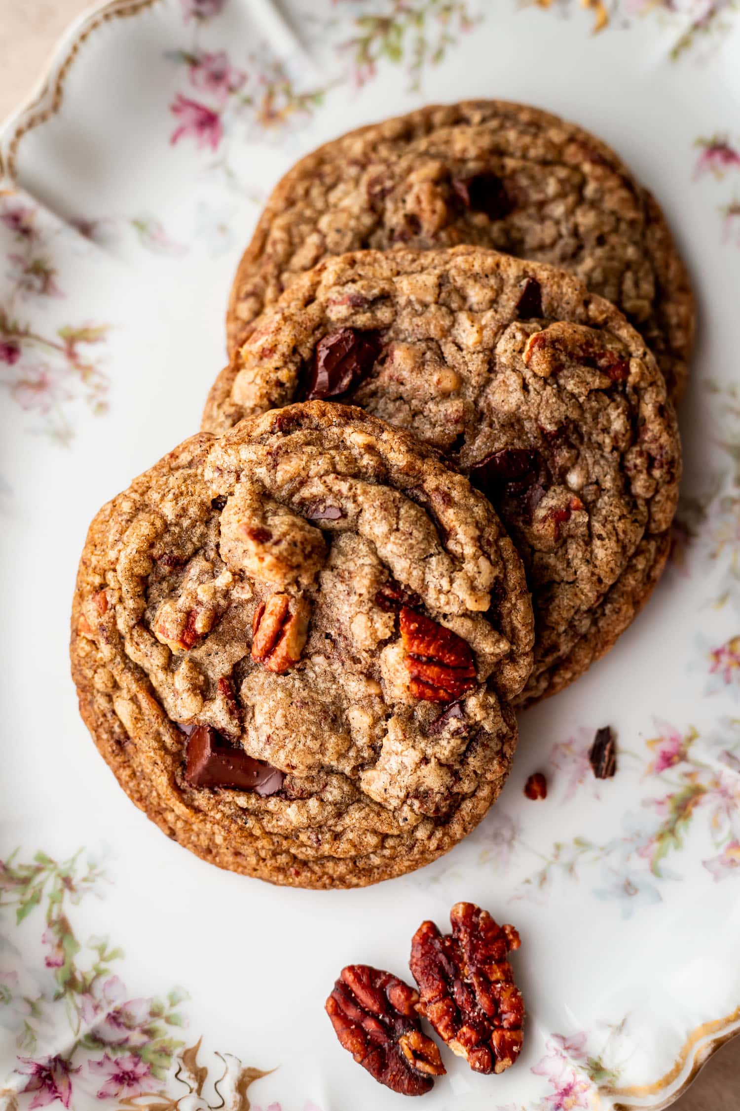 Chewy Chai Spiced Pecan Cookies - Cooking Therapy
