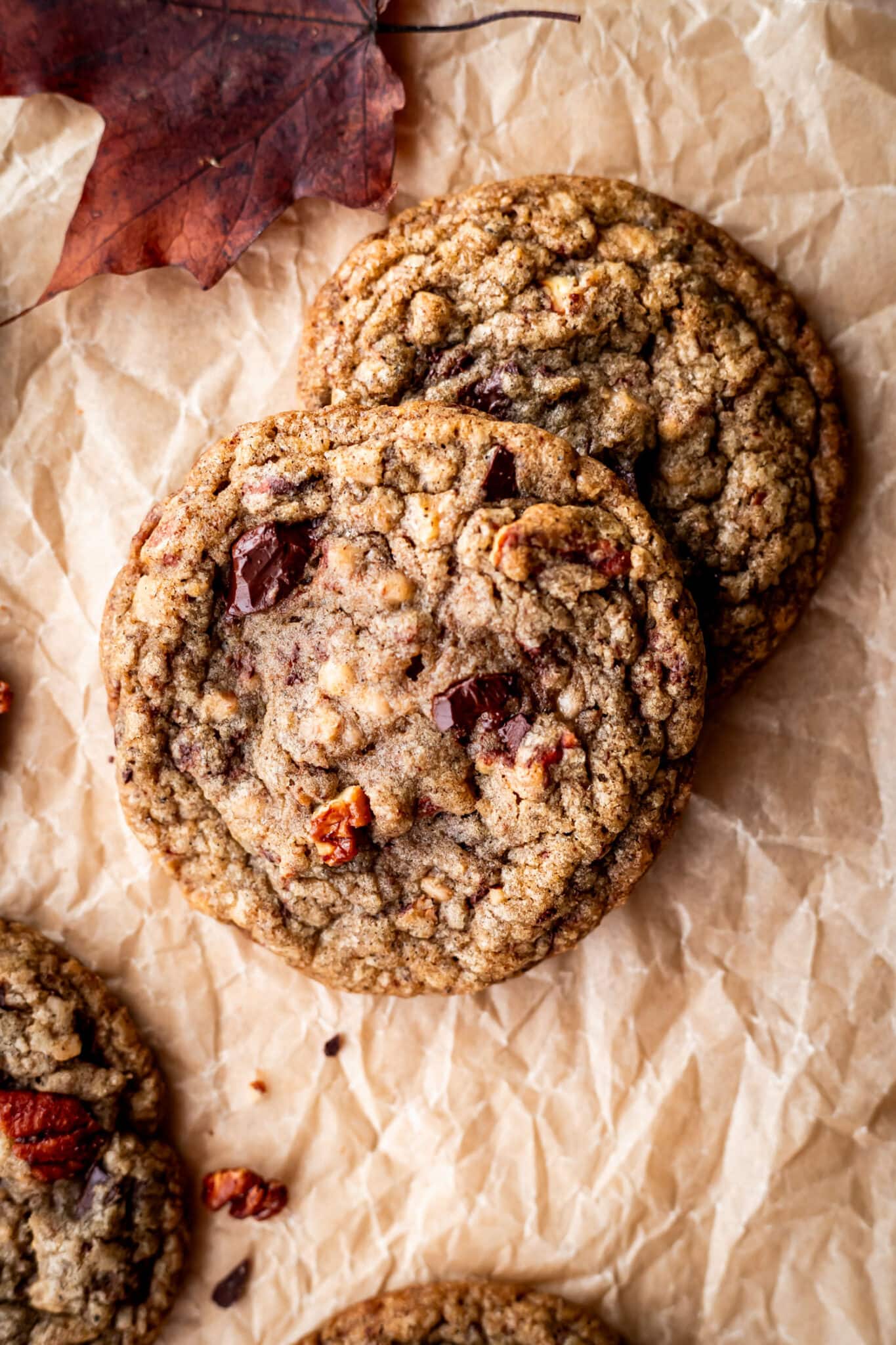Chewy Chai Spiced Pecan Cookies - Cooking Therapy