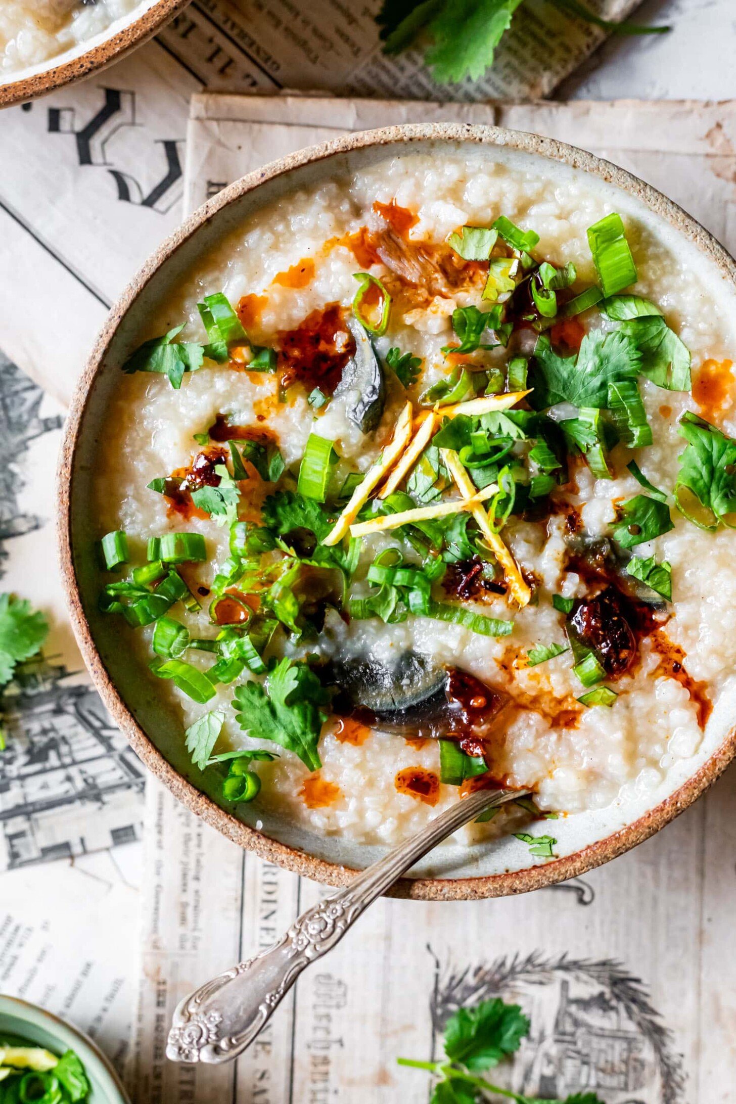 Century Egg Congee with Pork - Cooking Therapy