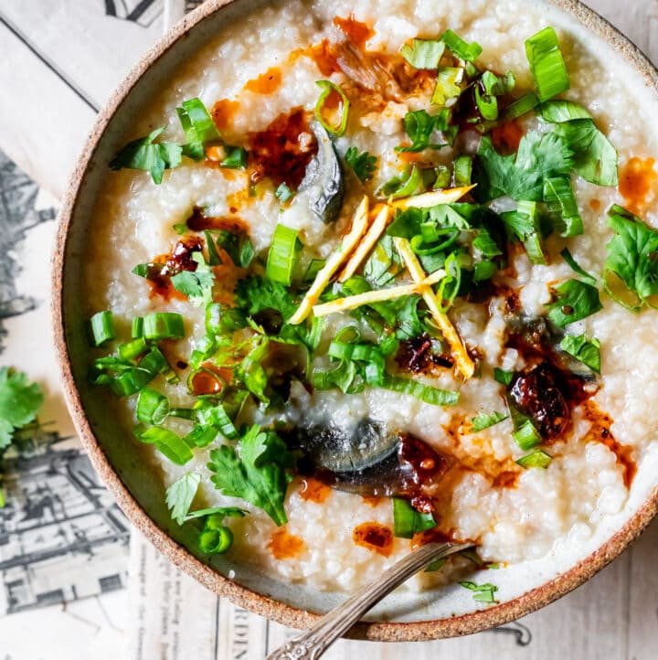 Century Egg Congee with Pork - Cooking Therapy