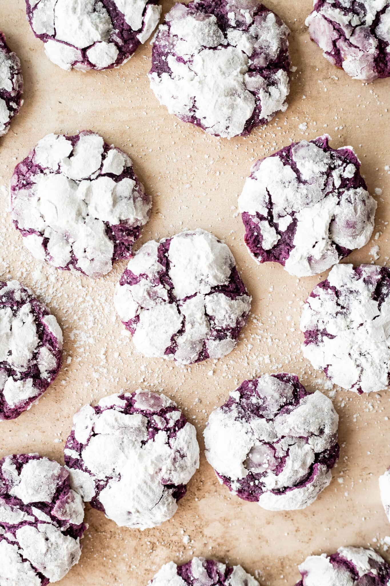 Soft & Chewy Ube Crinkle Cookies - Cooking Therapy