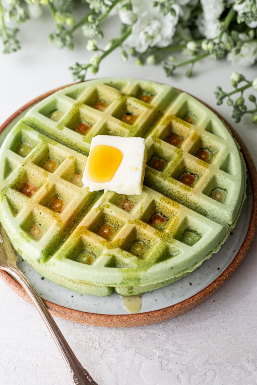 Pandan Waffles (made with pandan leaves) - Cooking Therapy