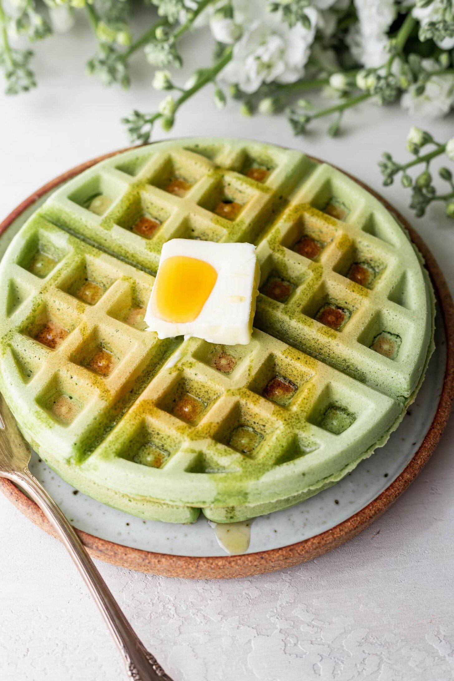 Pandan Waffles (made with pandan leaves) - Cooking Therapy