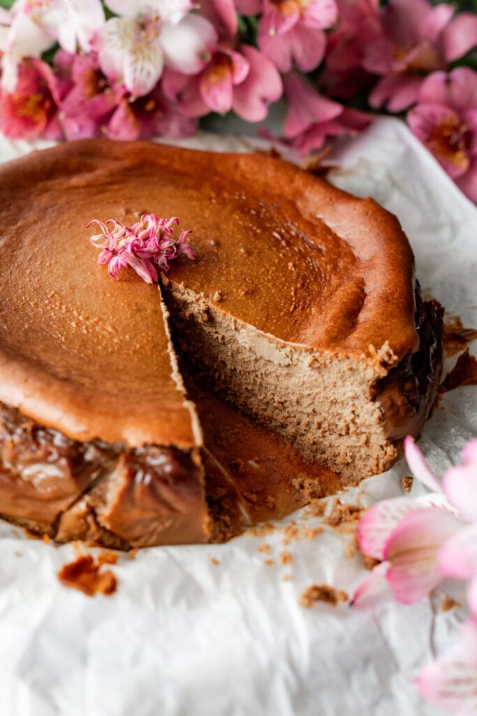 Vietnamese Coffee Basque Cheesecake - Cooking Therapy