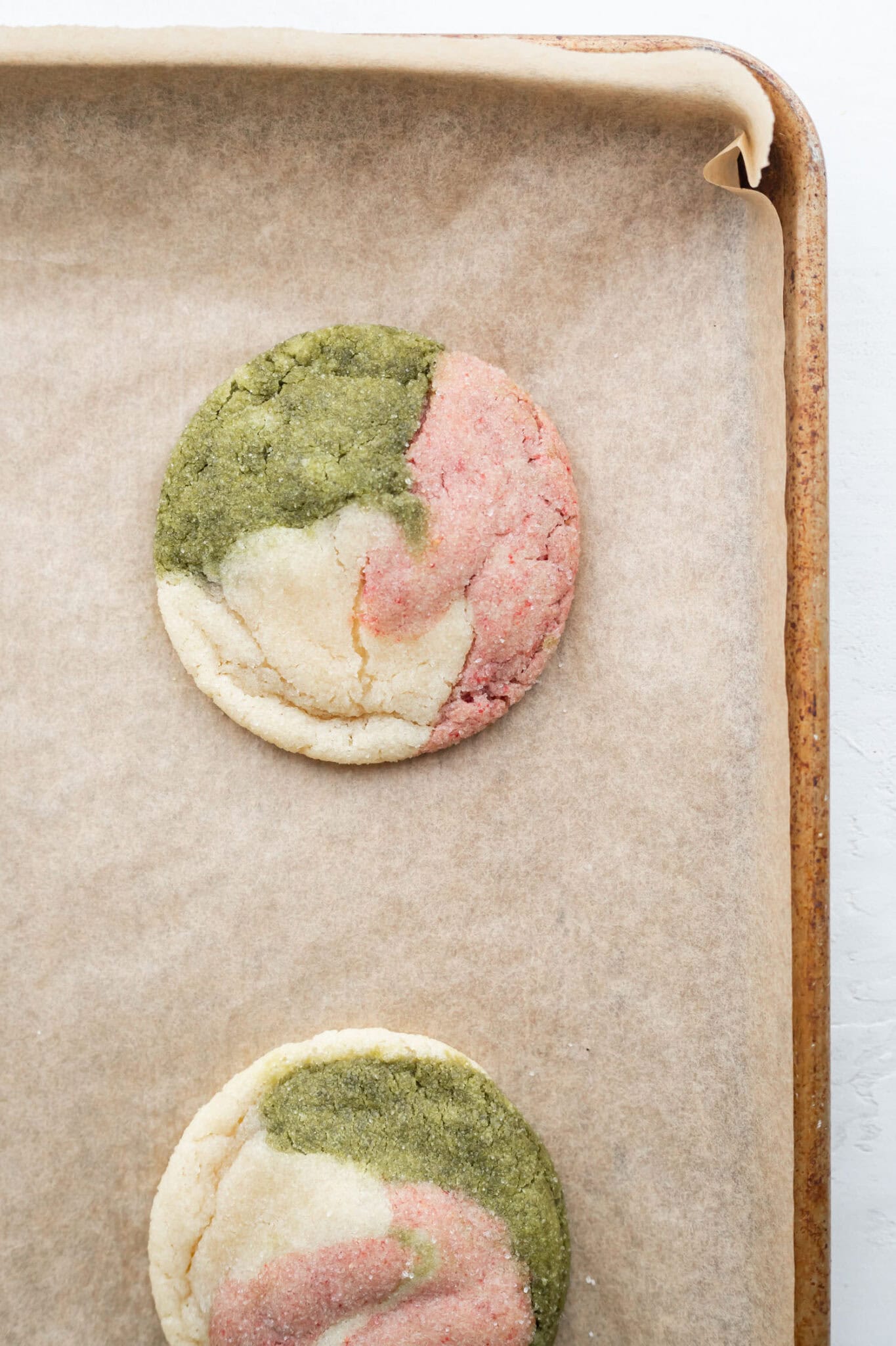 30-Minute Strawberry Matcha Neapolitan Cookies - Cooking Therapy