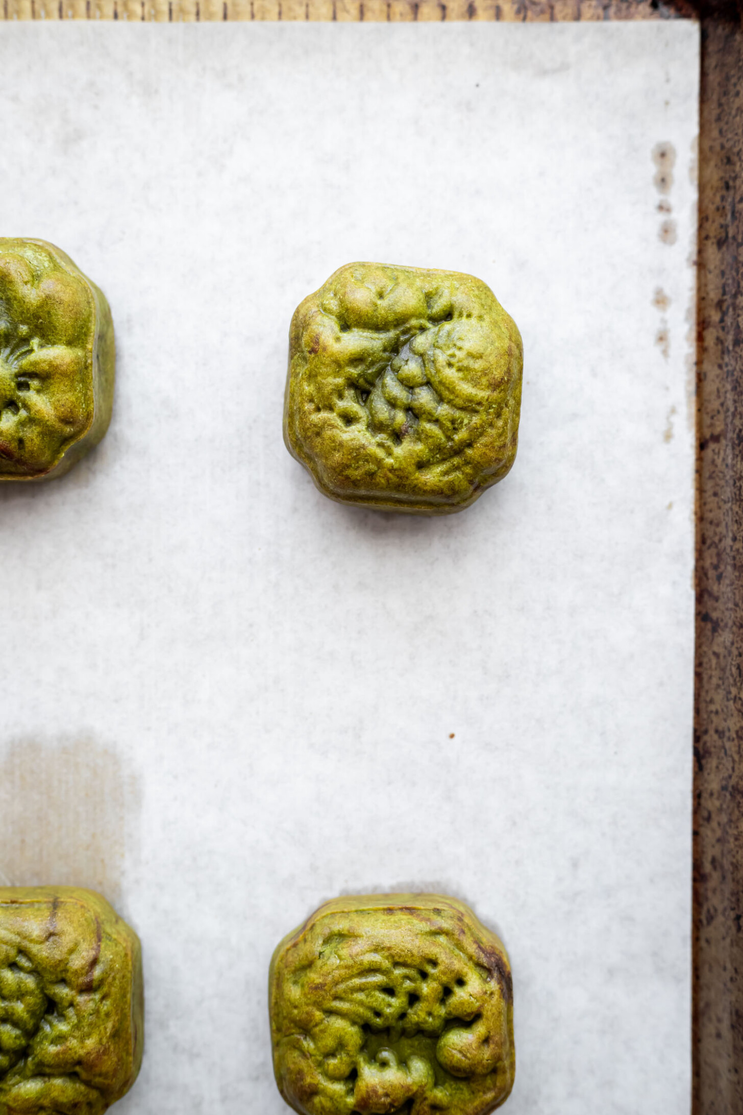Rich & Decadent Matcha Red Bean Mooncakes - Cooking Therapy