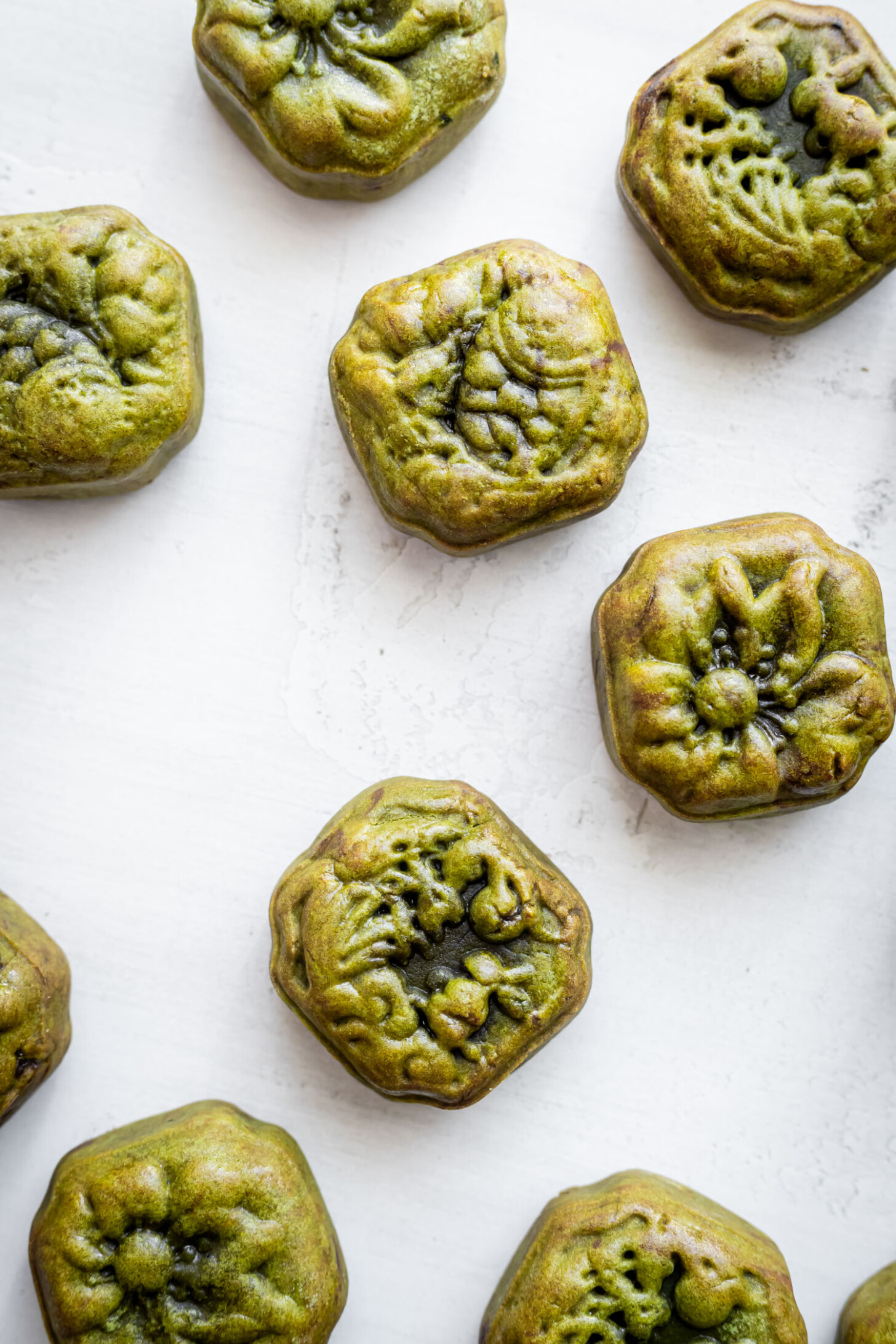 Rich & Decadent Matcha Red Bean Mooncakes - Cooking Therapy