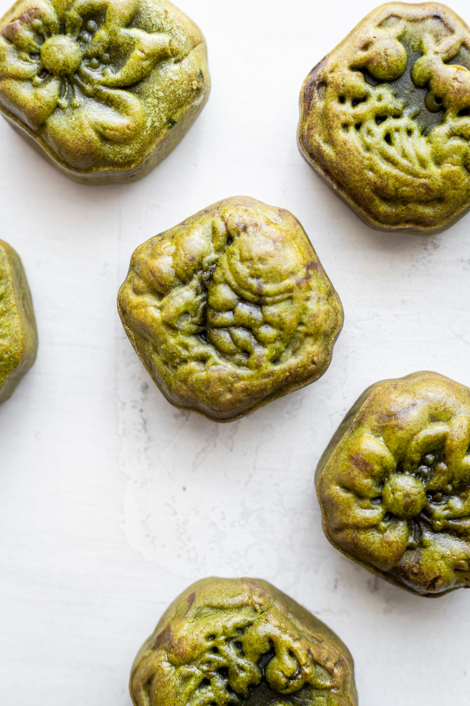 Rich & Decadent Matcha Red Bean Mooncakes - Cooking Therapy