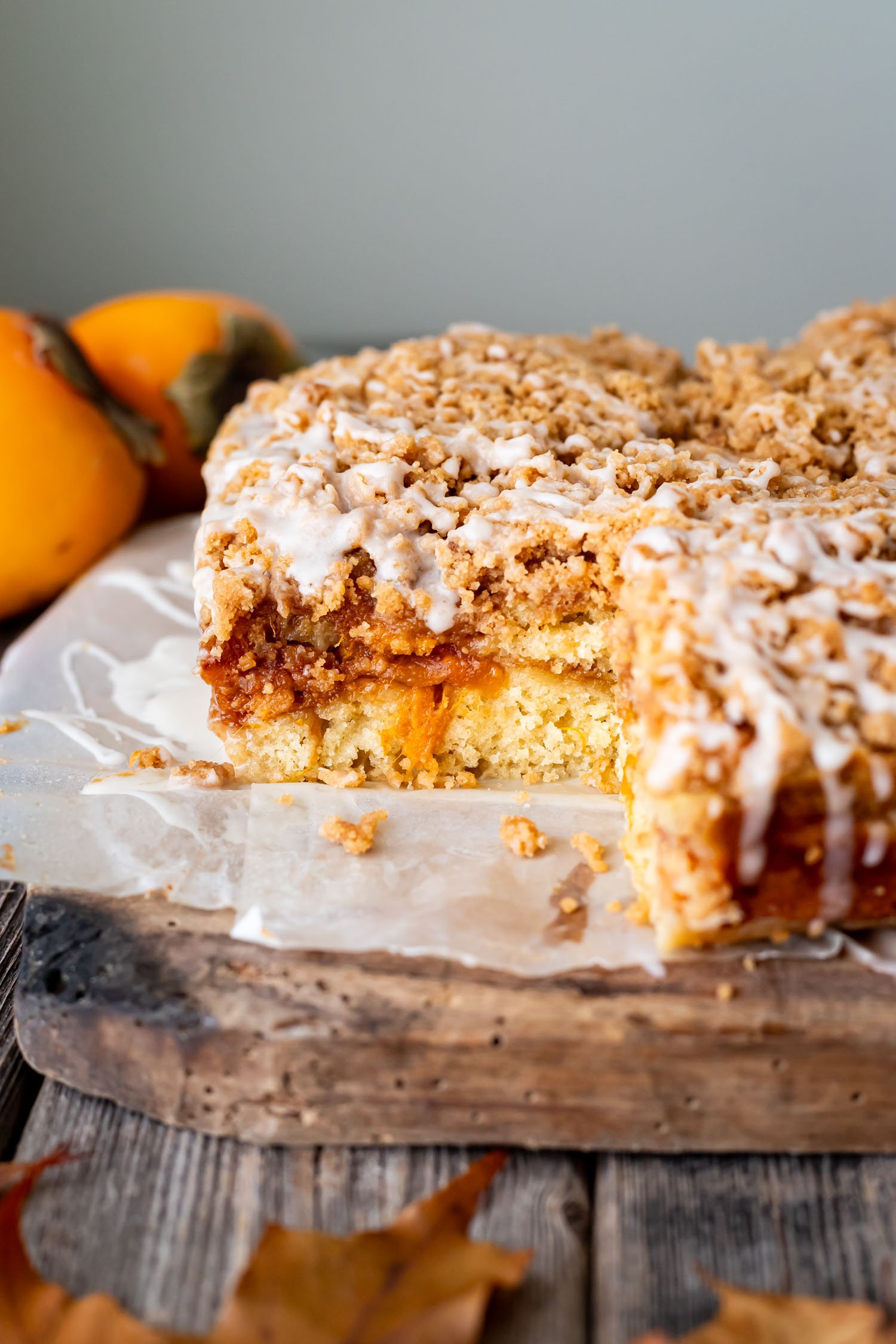 Persimmon Streusel Coffee Cake - Cooking Therapy