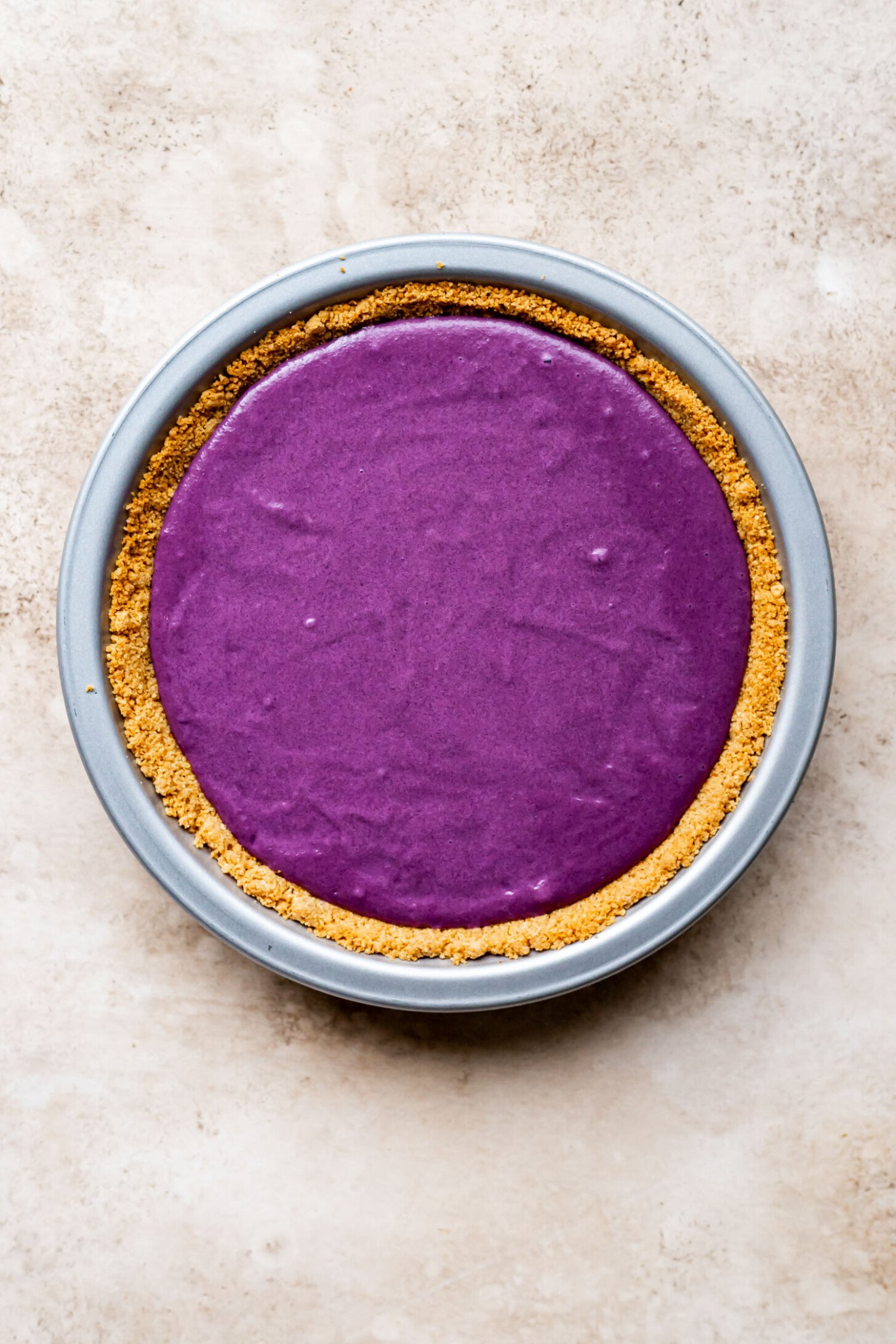Super Easy Ube Pie with Graham Cracker Crust - Cooking Therapy