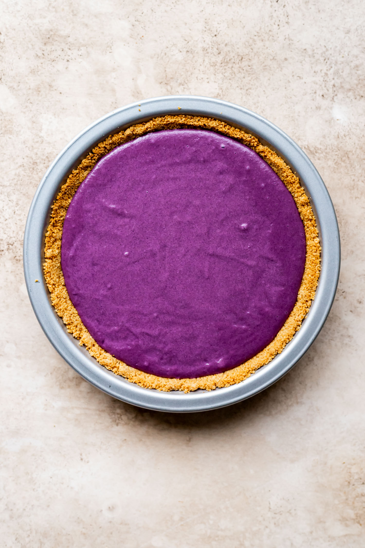 Super Easy Ube Pie with Graham Cracker Crust - Cooking Therapy