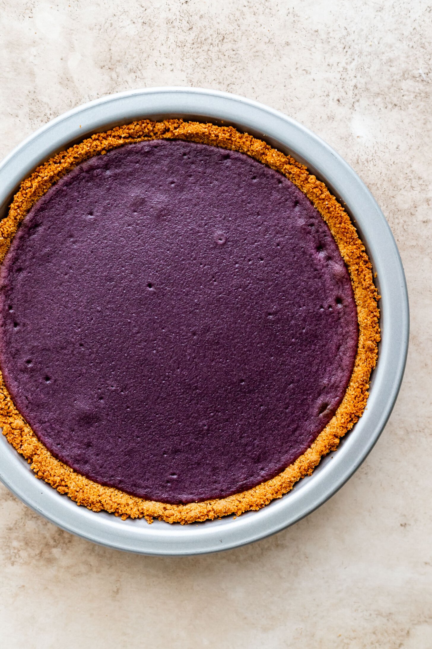 Super Easy Ube Pie with Graham Cracker Crust - Cooking Therapy