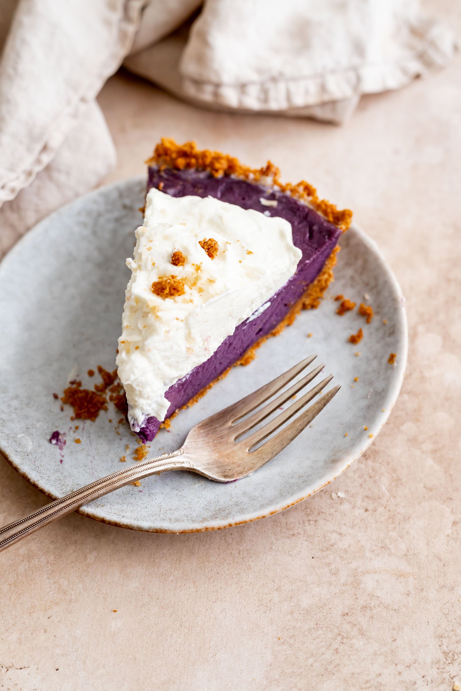 Super Easy Ube Pie with Graham Cracker Crust - Cooking Therapy