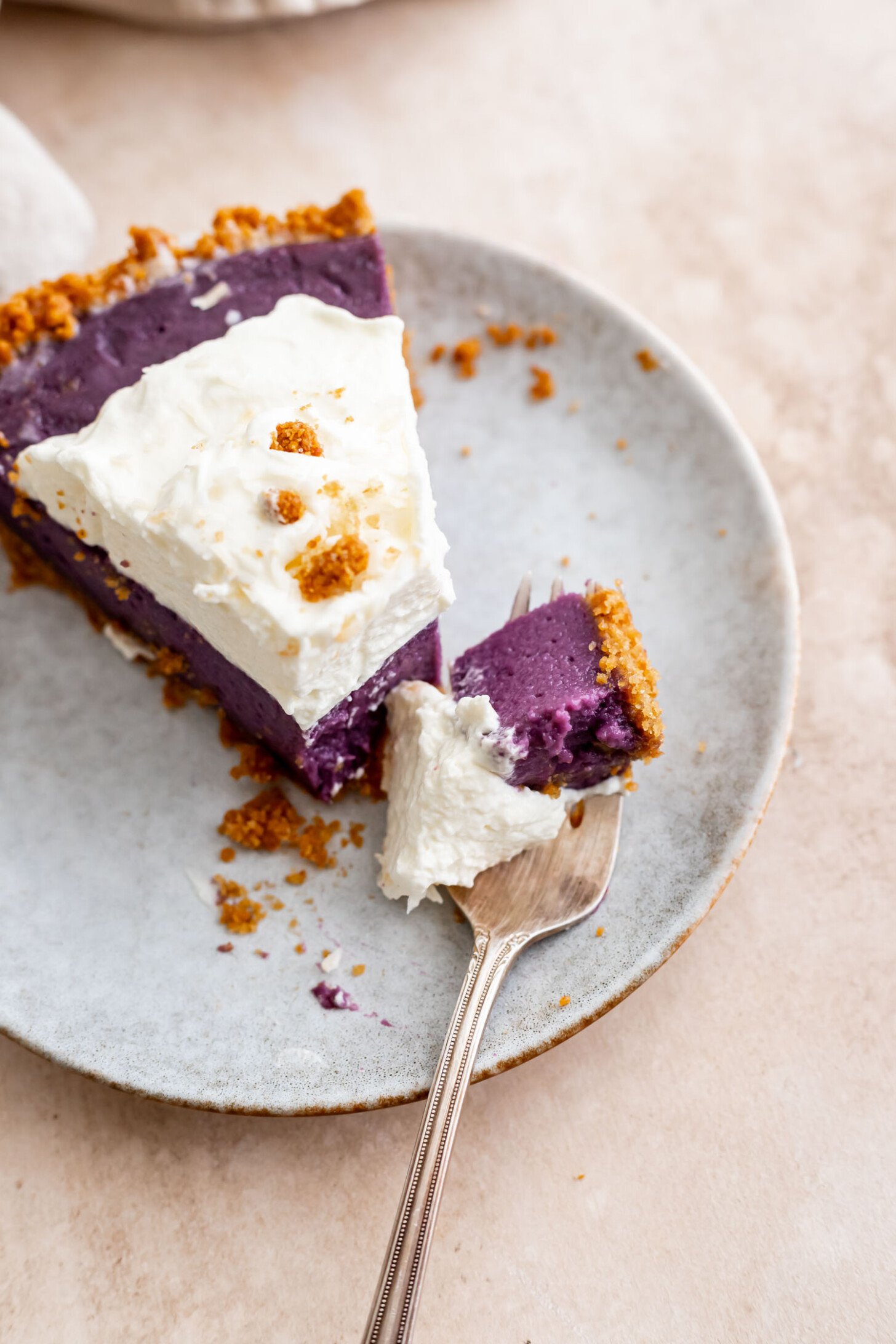 Super Easy Ube Pie with Graham Cracker Crust - Cooking Therapy